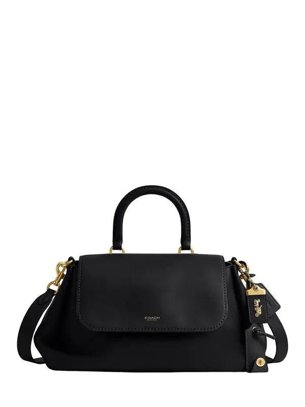 COACH® Slouchy Rogue Top Handle Bag - Brass/black