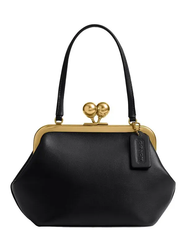 COACH Kisslock Frame Bag 16 - Brass/black