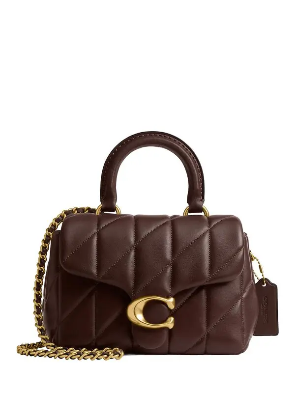 Coach Tabby Top Handle Bag With Quilting - Brass