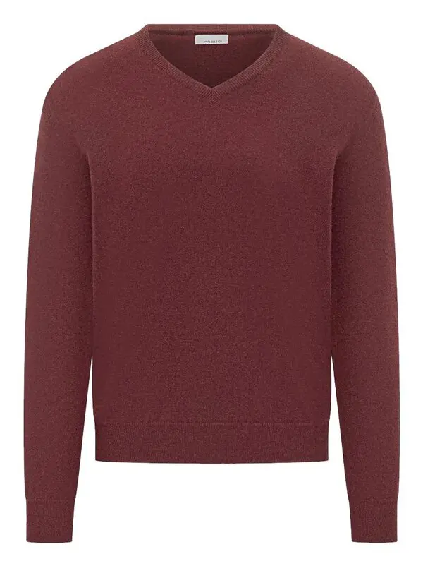 Malo V-neck Wool Sweater - Red