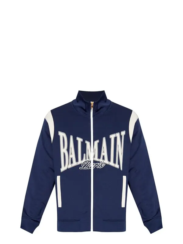 Balmain Sweatshirt With Logo - Navy Blue