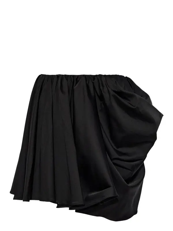 GANNI Draped Mini Skirt - Black
