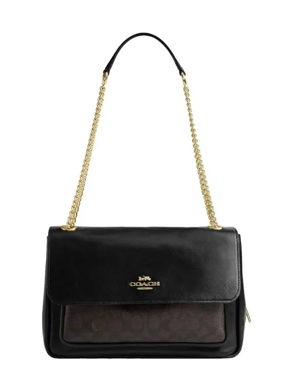 COACH® Elodie Crossbody Bag In Signature Canvas - Signature Canvas/gold/walnut/black