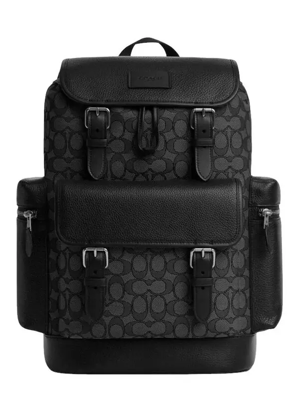 COACH Sprint Backpack In Signature Jacquard - Signature Jacquard/silver/charcoal/black