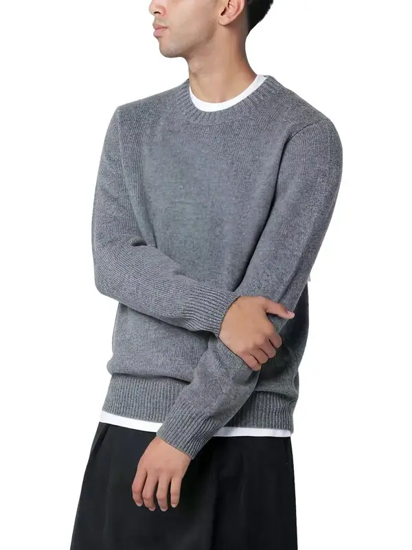 Soft Goat Crew-neck Jumper - Grey