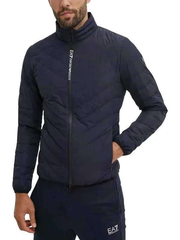 Emporio Armani Quilted Zip Jacket - Blue