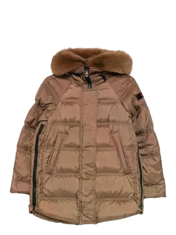 Peuterey Logo-patch Parka Coat - Brown