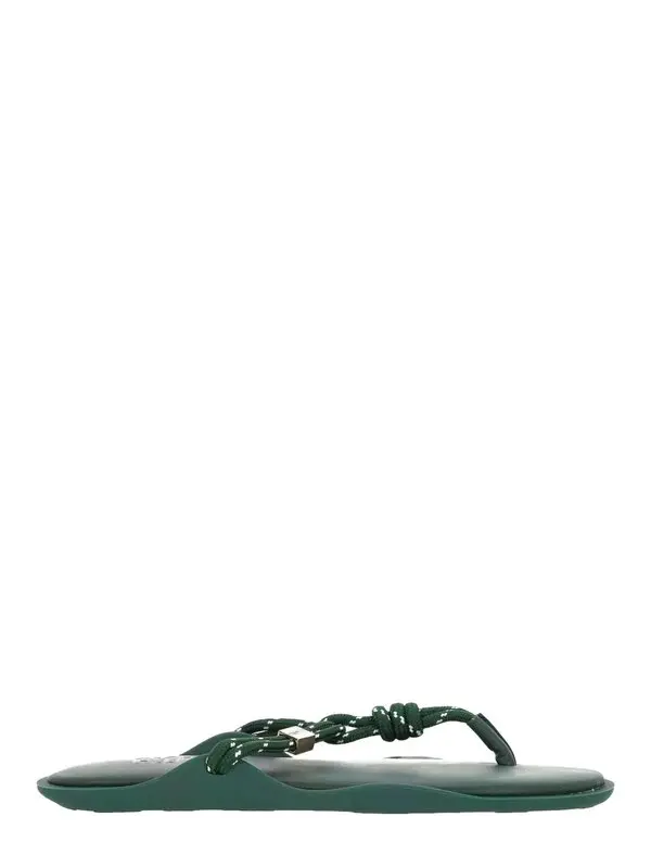 Flowze Knotted Flat Sandals - Green