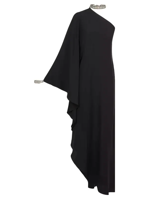 TALLER MARMO Bolkan Crystal One-shoulder Midi Dress - Black