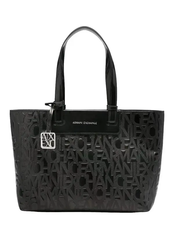 Armani Exchange Logo-embossed Tote Bag - Black