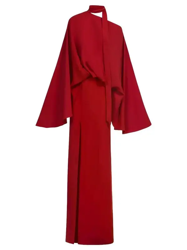 TALLER MARMO Brooks Cape-slit Maxi Dress - Red