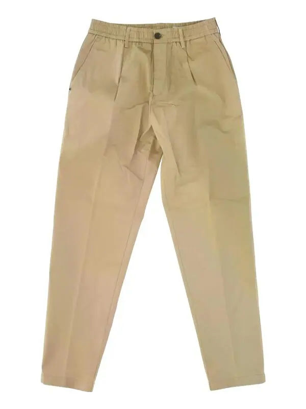 WHITE SAND Pleated Elasticated Trousers - Neutrals