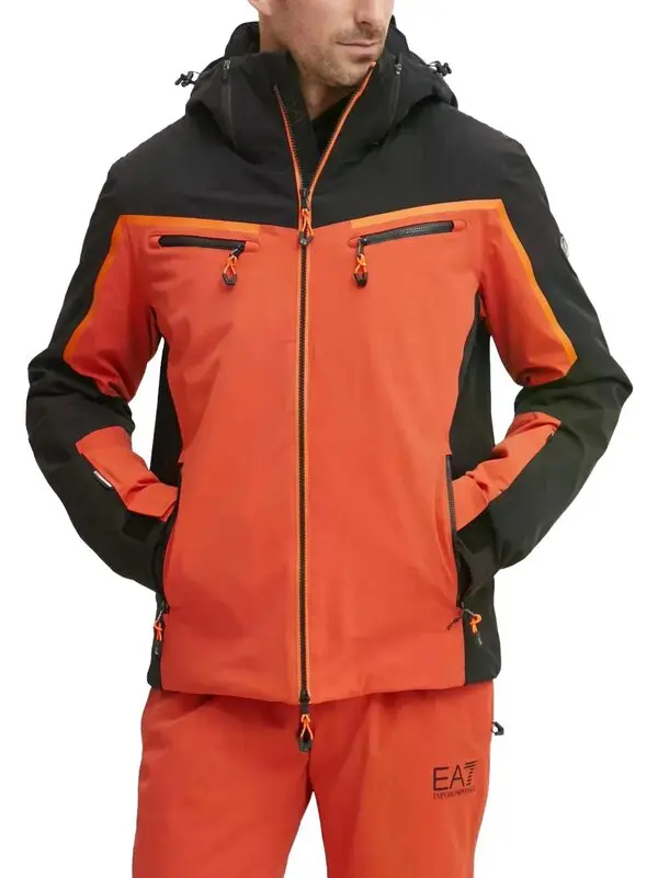 Emporio Armani Logo-print Ski Jacket - Orange