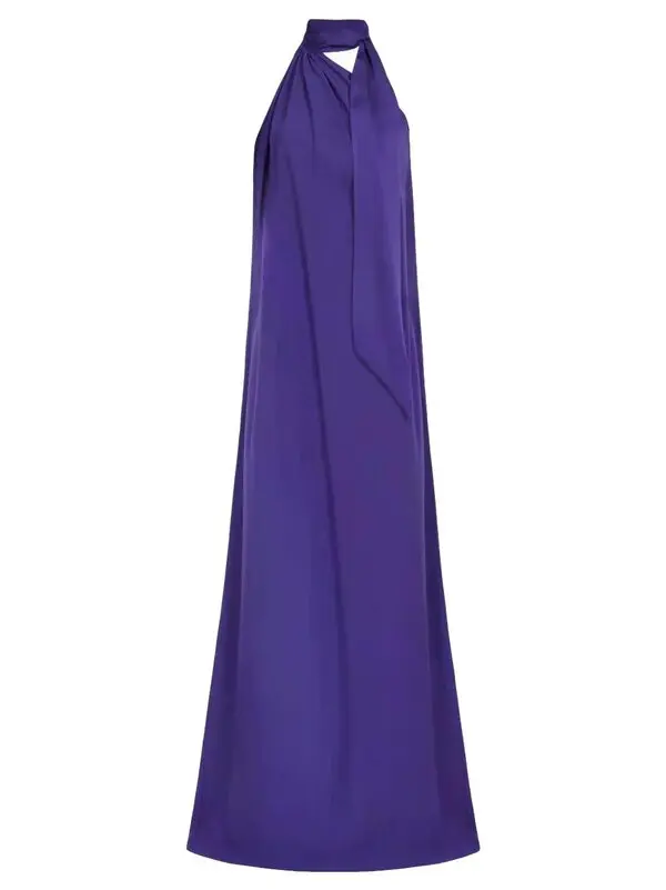 TALLER MARMO Astor Halterneck Maxi Dress - Purple
