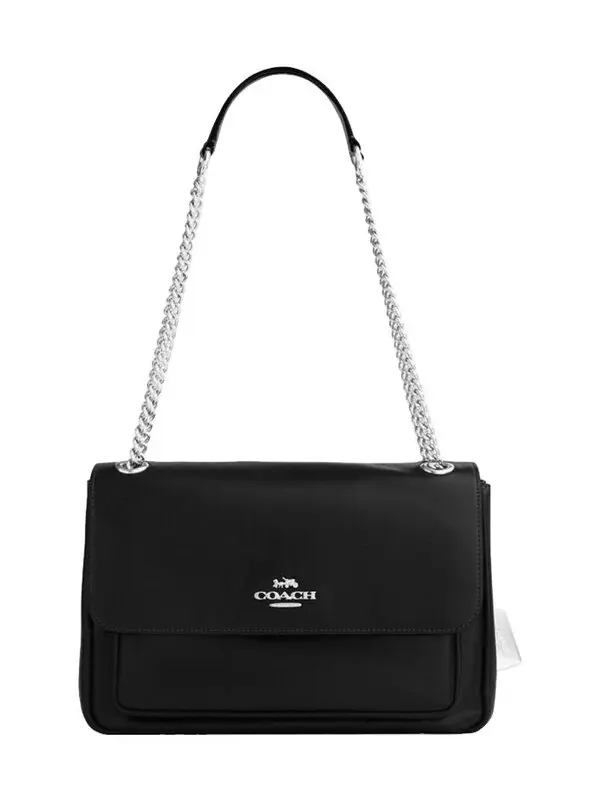 COACH® Elodie Crossbody Bag - Crinkle Leather/silver/black