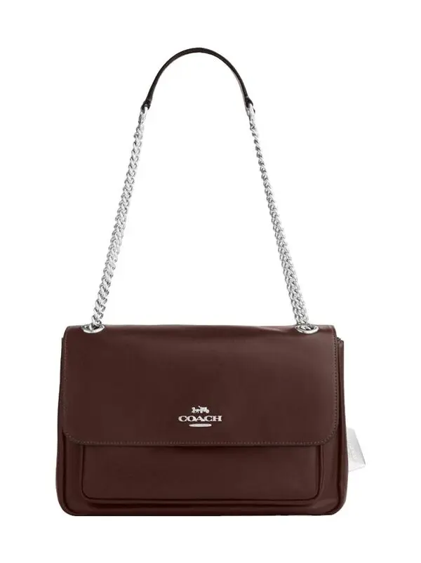 COACH Elodie Crossbody Bag - Crinkle Leather/silver/maple