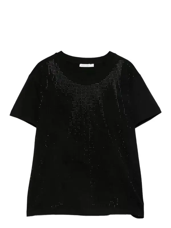 Patrizia Pepe Rhinestone-embellished T-shirt - Black