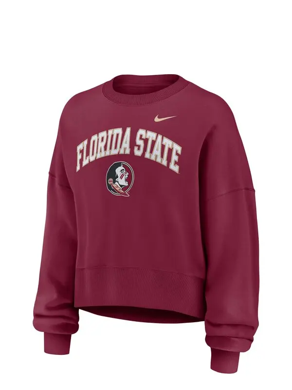 Nike Florida State Phoenix Arch College Pullover Crew - Red