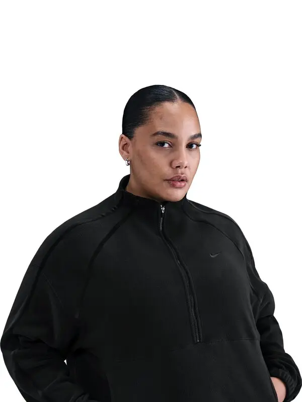Nike One Therma-fit 1/2-zip Oversized Top - Black