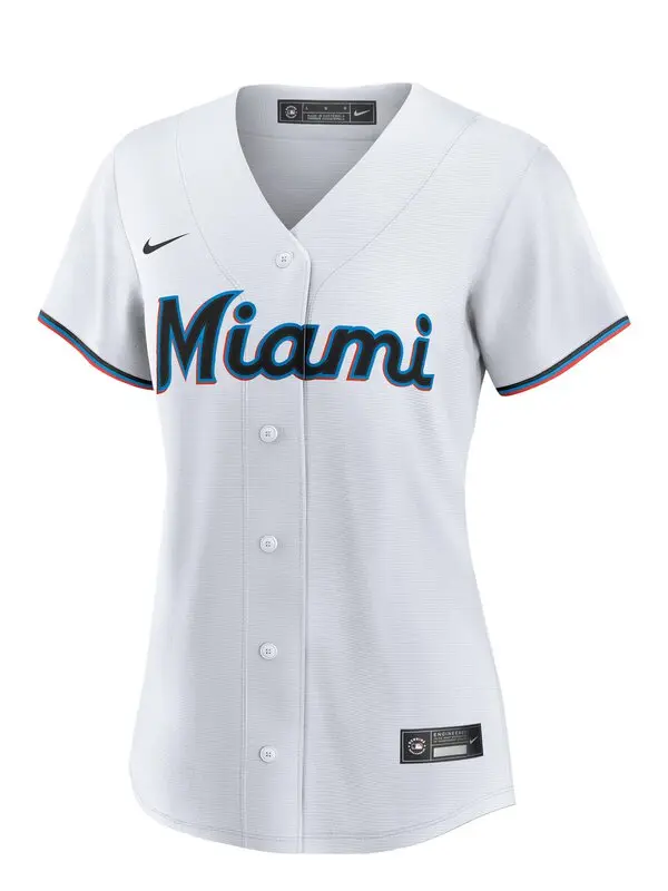 Nike Mlb Miami Marlins Replica Baseball Jersey - White