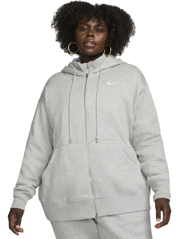 Nike Sportswear Phoenix Fleece Oversized Full-zip Hoodie - Grey