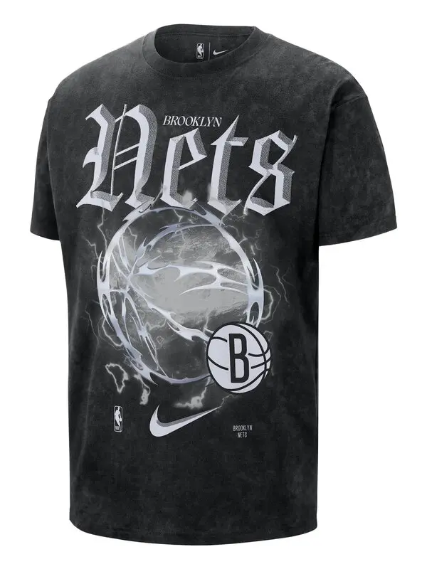 Nike Brooklyn Nets Courtside "halloween" Nba Max90 T-shirt - Black