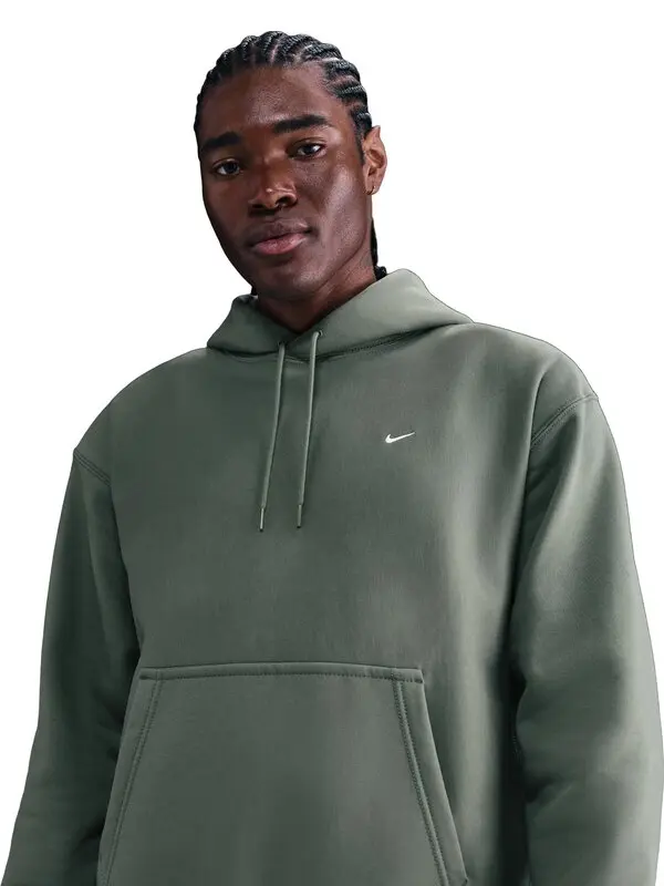 Nike Solo Swoosh Pullover Hoodie - Grey