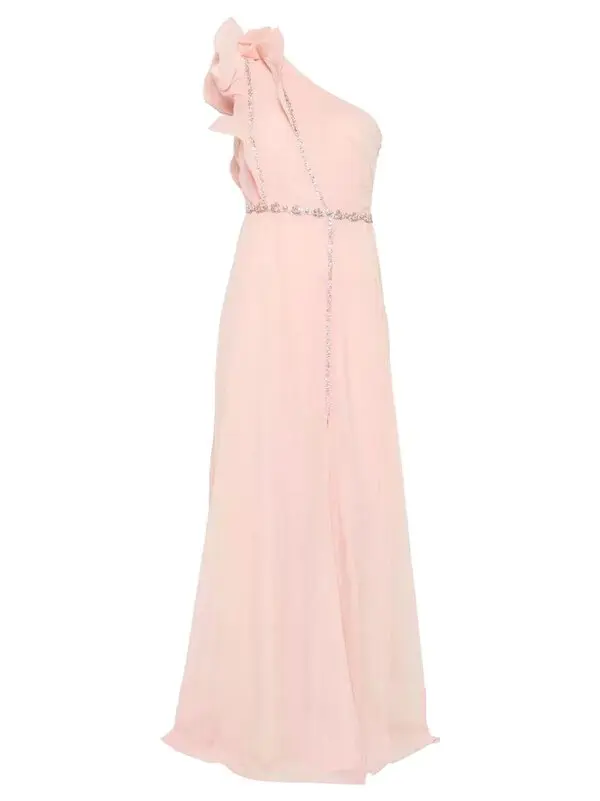 RAHIL HESAN Ruffled Maxi Gown - Pink