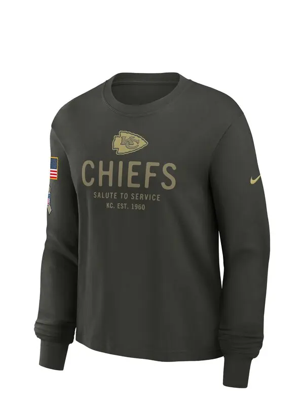 Nike Kansas City Chiefs Salute To Service Sideline Dri-fit Nfl Long-sleeve T-shirt - Brown