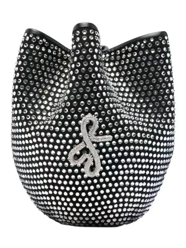 Ruslan Baginskiy Crystal-embellished Bucket Bag - Black