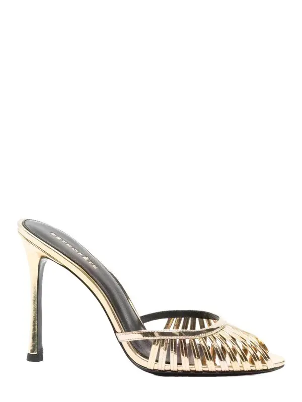 Retrofete 105mm Allistair Metallic-effect Mules - Gold