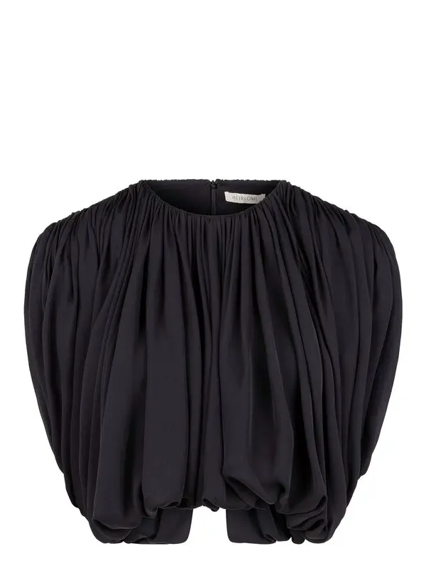 HEIRLOME Renata Silk Top - Black