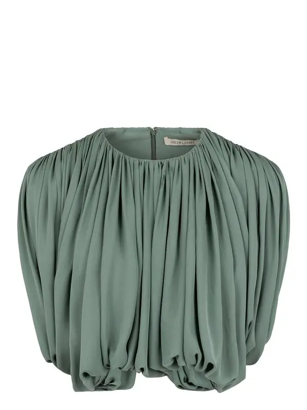 HEIRLOME Renata Silk Top - Green