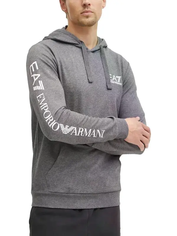 Emporio Armani Logo-print Hoodie - Grey