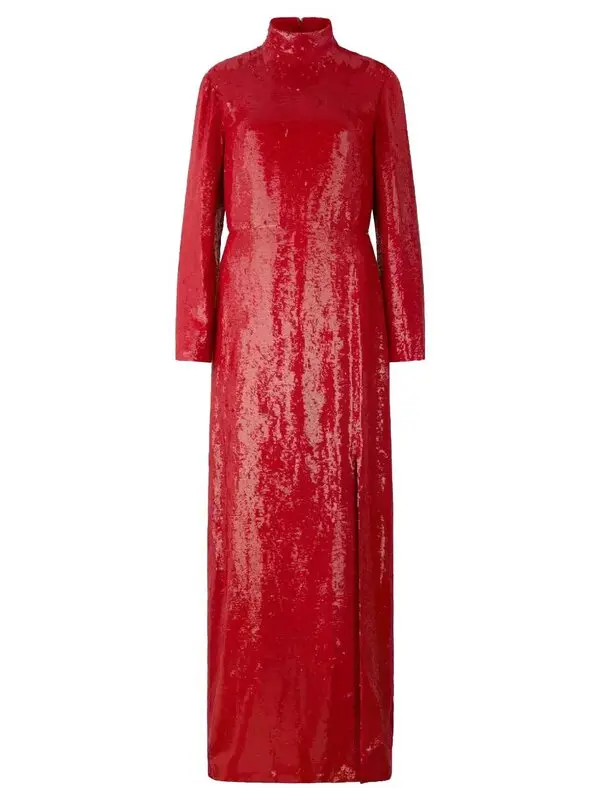 Valentino Garavani Sequin Embellished Maxi Dress - Red