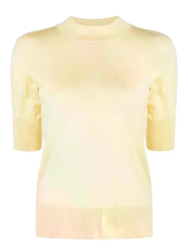 JIL SANDER Crew-neck Cashmere T-shirt - Yellow