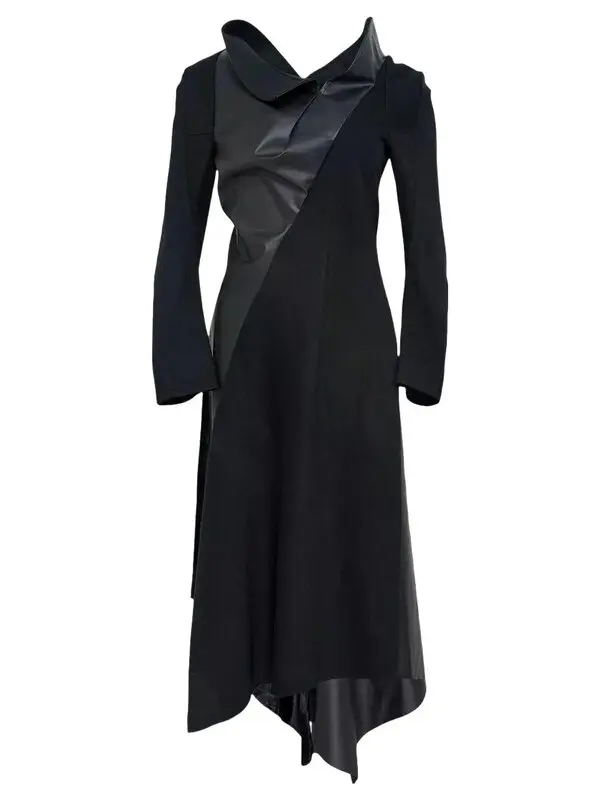 Junya Watanabe Ruffle-collar Midi Dress - Black