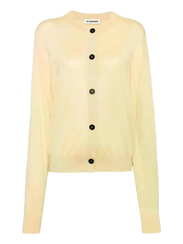 JIL SANDER Button-up Cardigan - Yellow