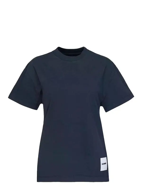 JIL SANDER Logo-patch T-shirt - Blue