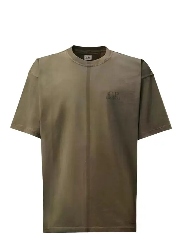 C.P. COMPANY Logo-print Short-sleeve T-shirt - Brown