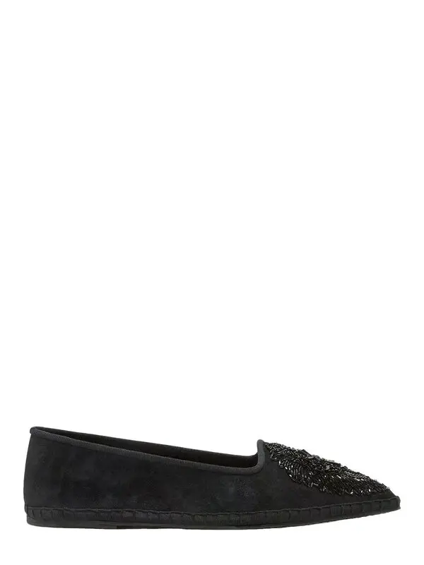 Malìparmi Beaded Ballet Flats - Black