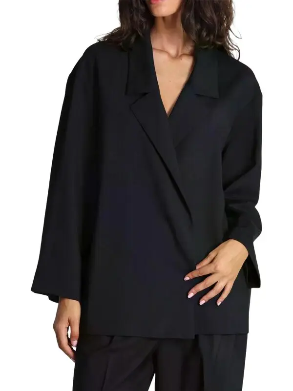 Liviana Conti Wool Wrap Jacket - Blue