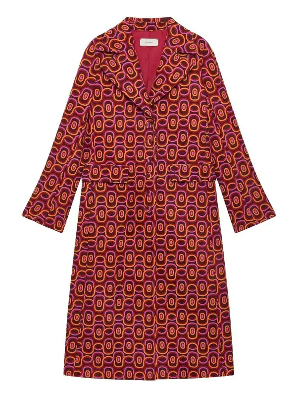 Malìparmi Patterned Coat - Red