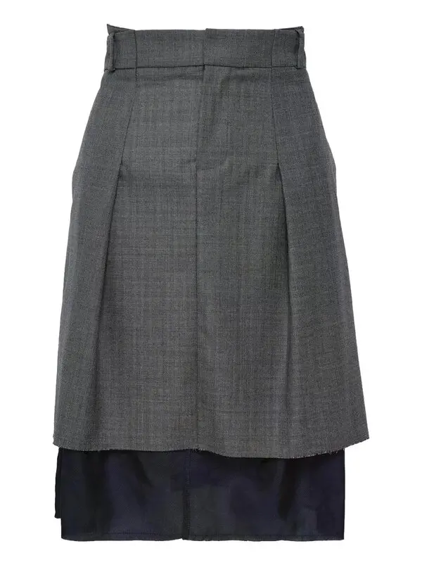 SONIA CARRASCO Pleated High-waist Skirt - Grey