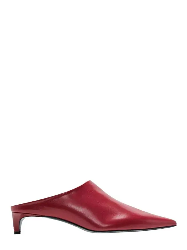 JIL SANDER Pointed-toe Leather Mules - Red