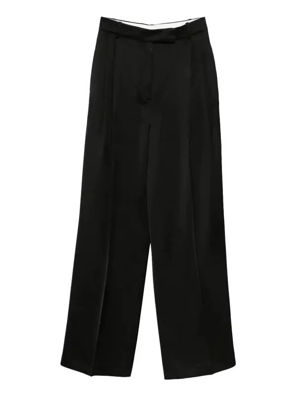RÓHE High-waist Satin Trousers - Black