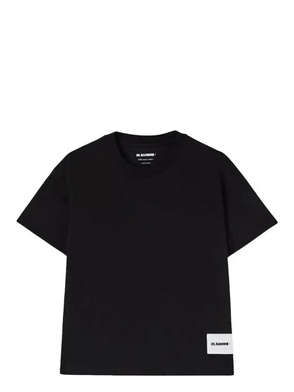 JIL SANDER Logo-patch T-shirt - Black
