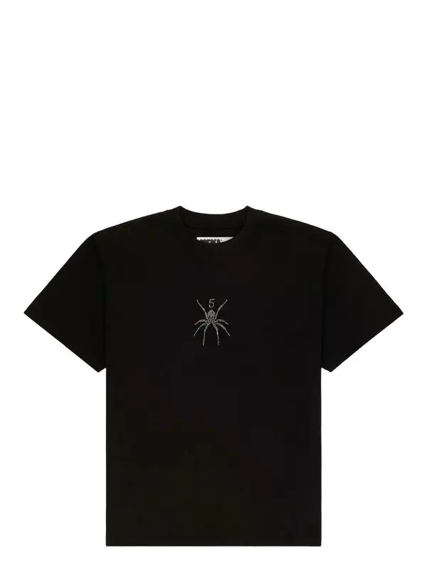 SP5DER Spider-embellished T-shirt - Black