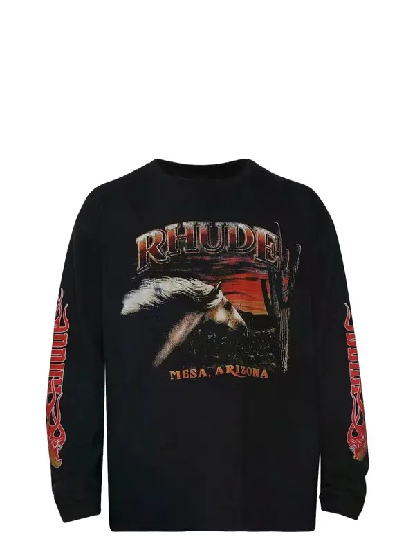 Rhude Mesa Stallion Long-sleeve T-shirt - Black