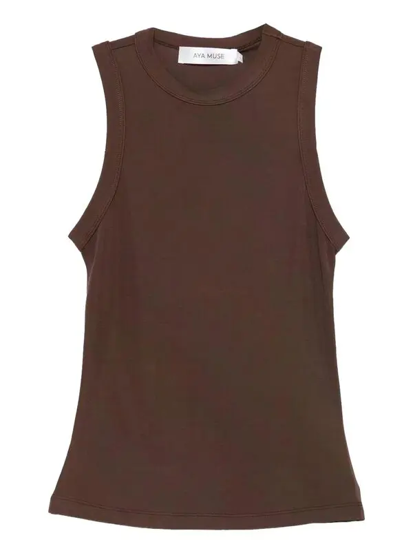 AYA MUSE Sleeveless Tank Top - Brown